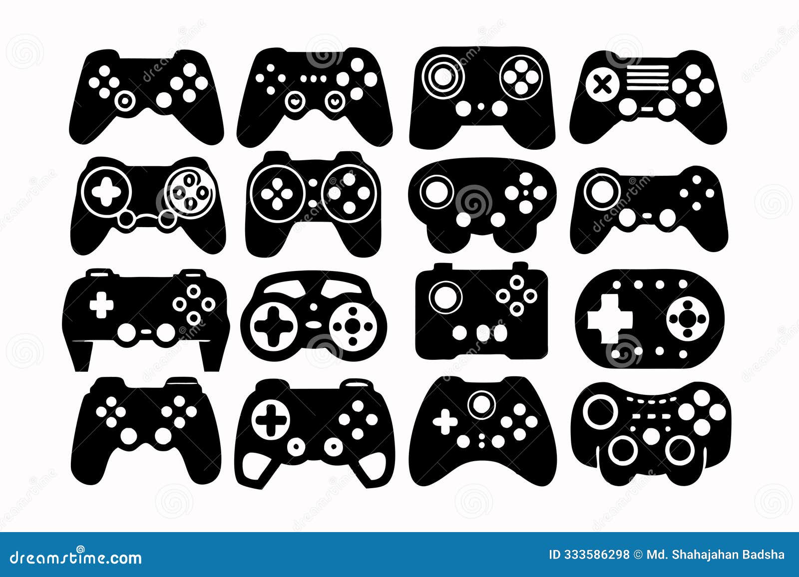 Game Controller Silhouette, Video Game Vector Illustration Stock ...