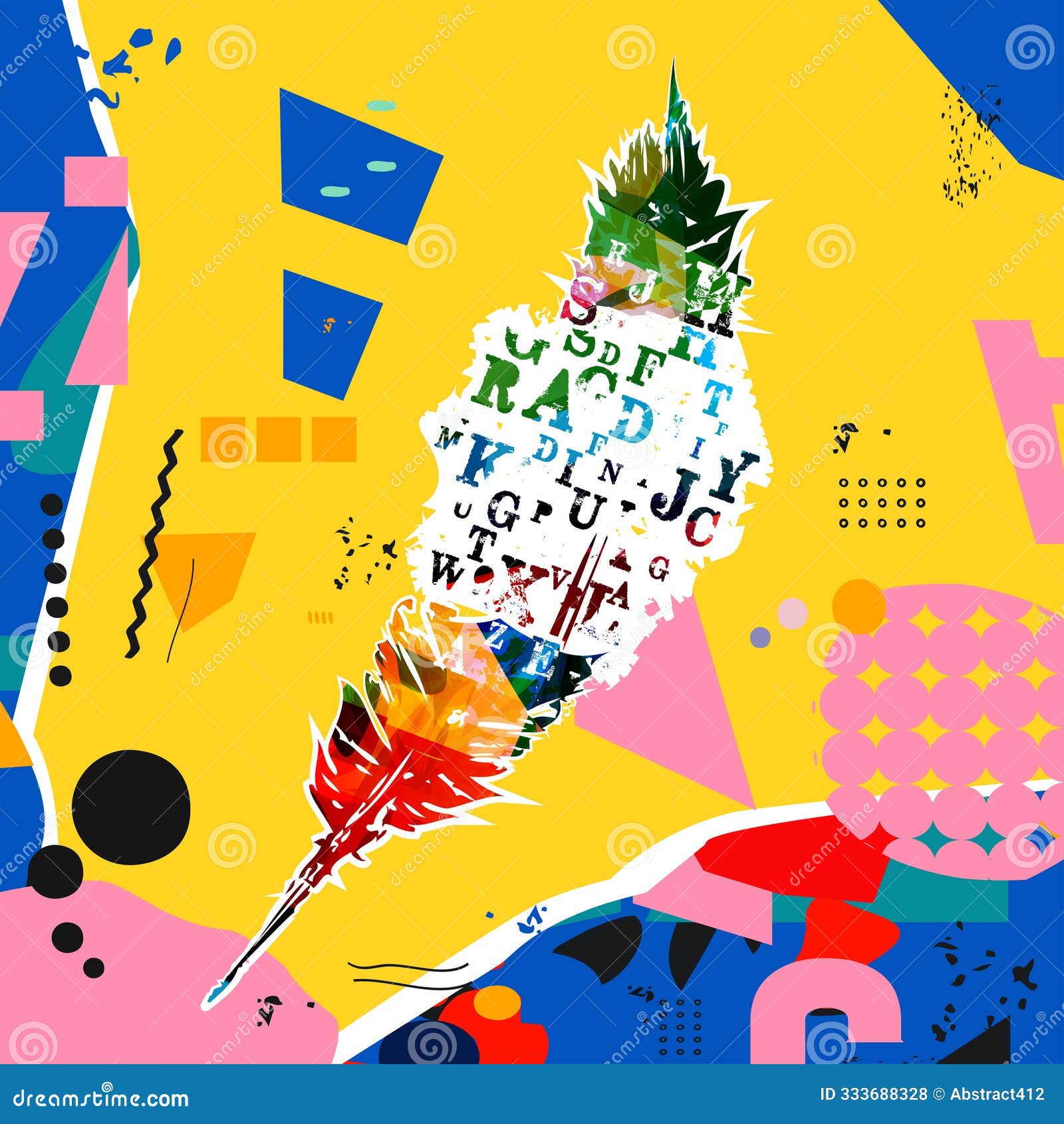 Creative writing concept stock vector. Illustration of decoration ...