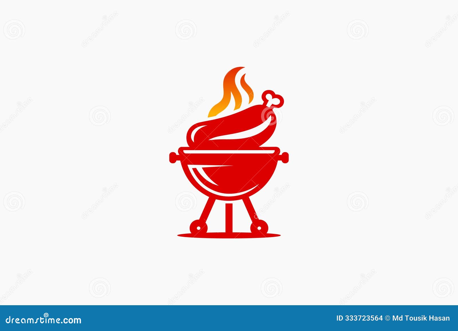 Barbecue Vector With Shadow Illustration | CartoonDealer.com #58740245