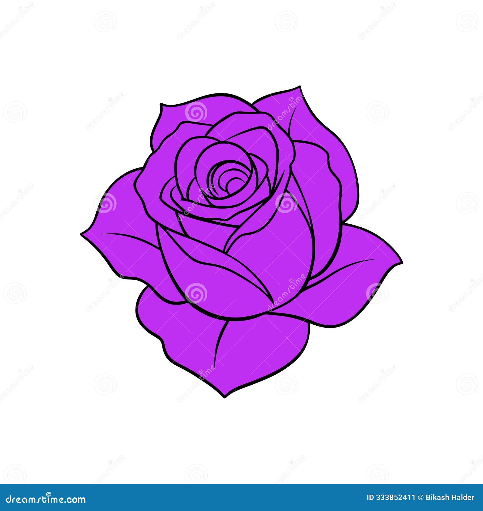 Elegant Rose Flower Vector Design Stock Illustration - Illustration of ...