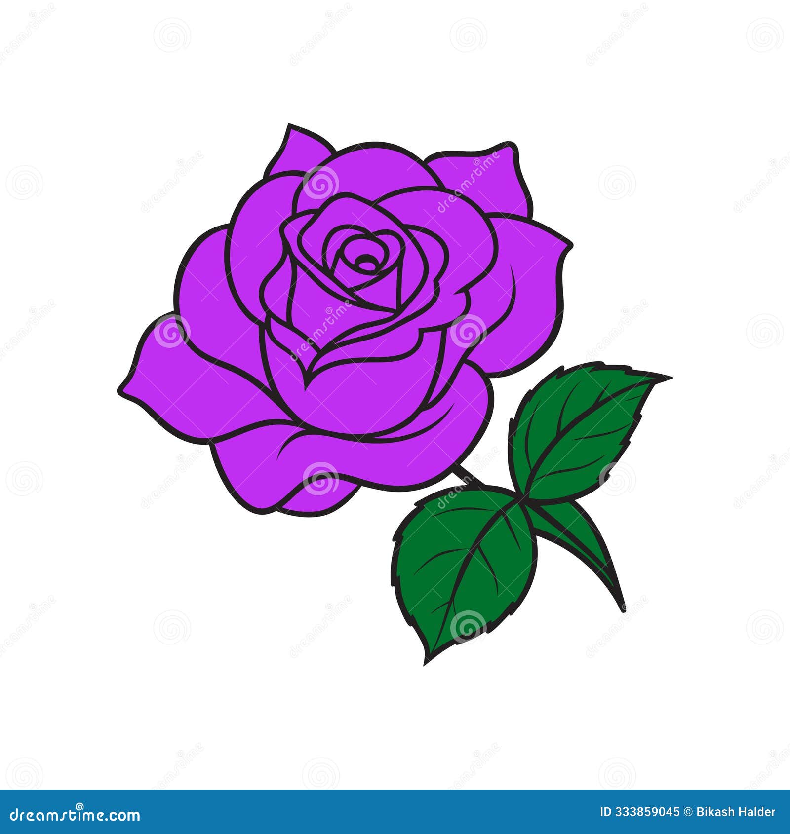 Timeless Rose Flower Silhouette Vector Art | CartoonDealer.com #338069647