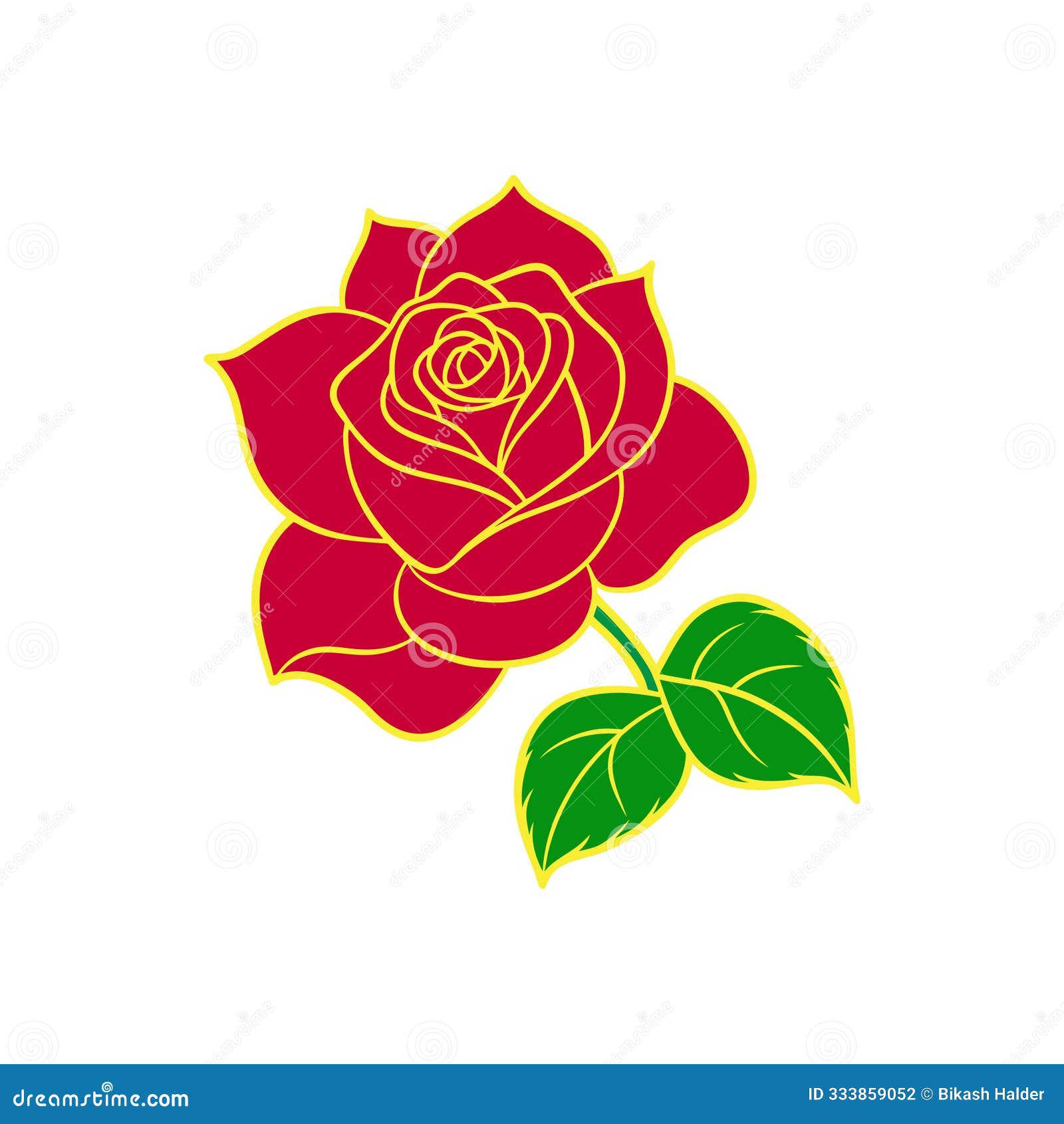 Timeless Rose Flower Vector Stock Illustration - Illustration of ...