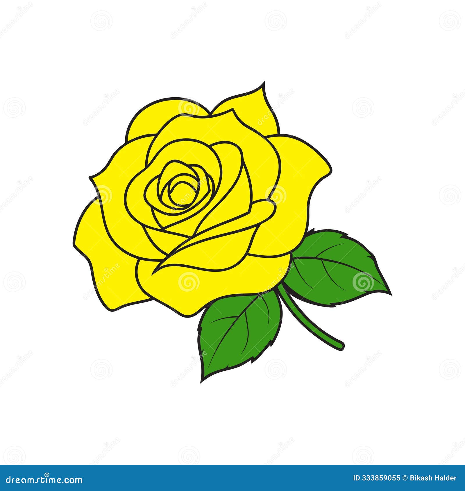 Intricate Rose Flower Design Stock Illustration - Illustration of decor ...