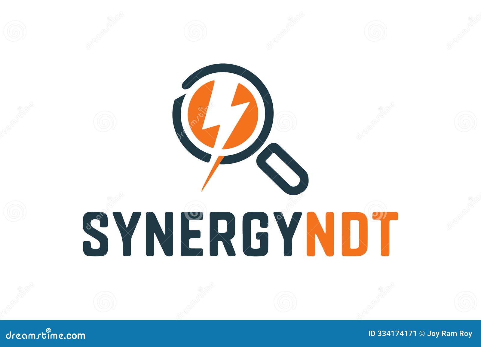 Synergyndt logo design stock vector. Illustration of magnifying - 334174171