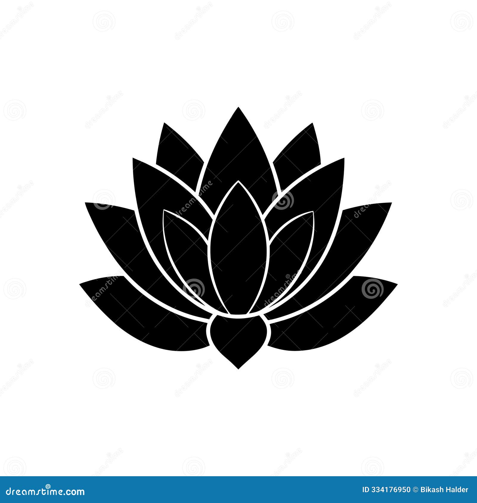 Beautiful Lotus Flower Vector Design Stock Vector - Illustration of ...