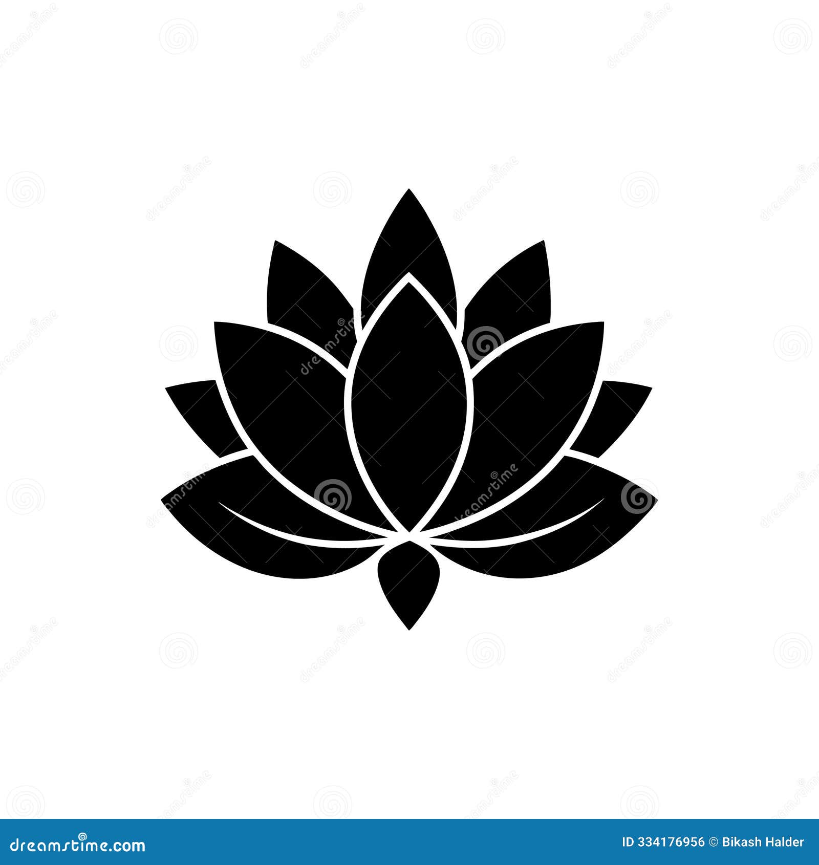 Graceful Lotus Flower Vector Artwork Stock Vector - Illustration of ...