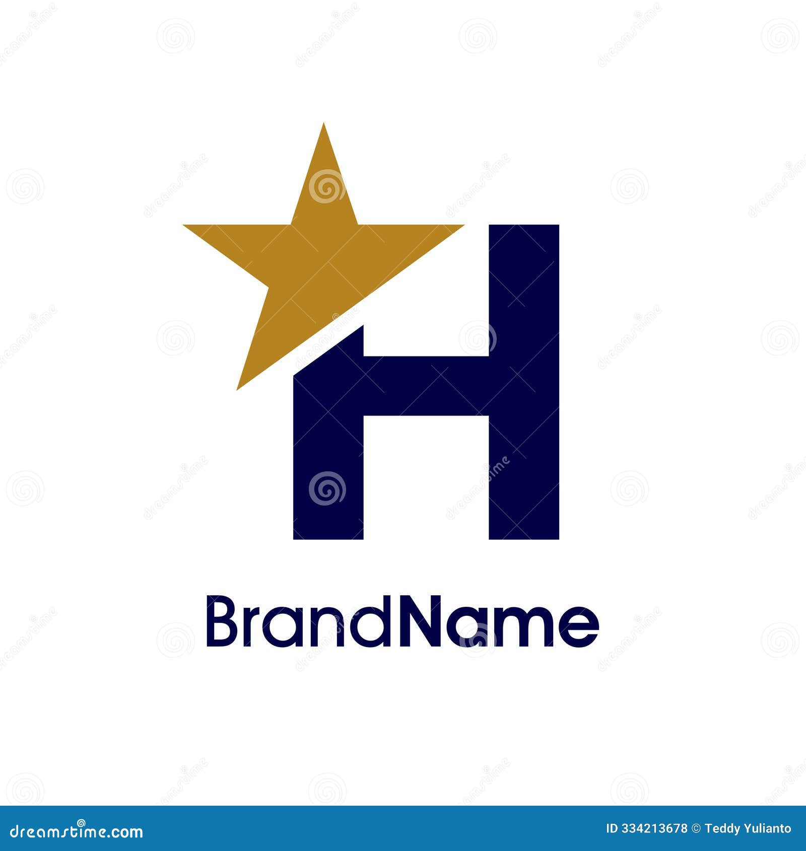 Simple and Minimalist Initial H Star Logo Stock Vector - Illustration ...