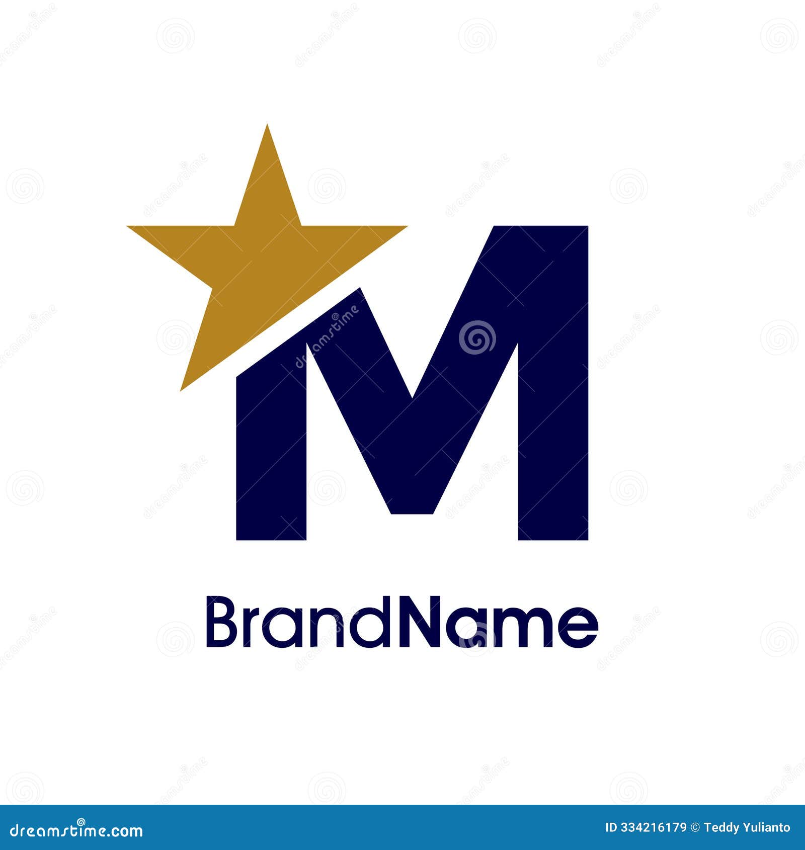Simple and Minimalist Initial M Star Logo Stock Vector - Illustration ...