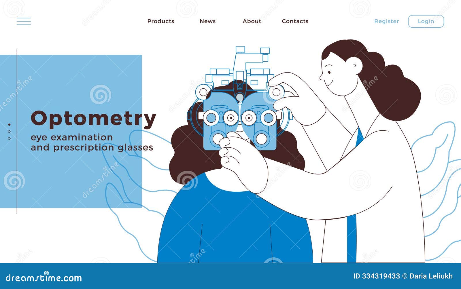 Optometry. Eye Test and Prescription Glasses Stock Vector ...