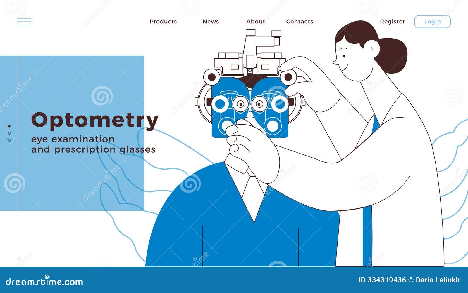 Optometry. Eye Test and Prescription Glasses Stock Vector ...
