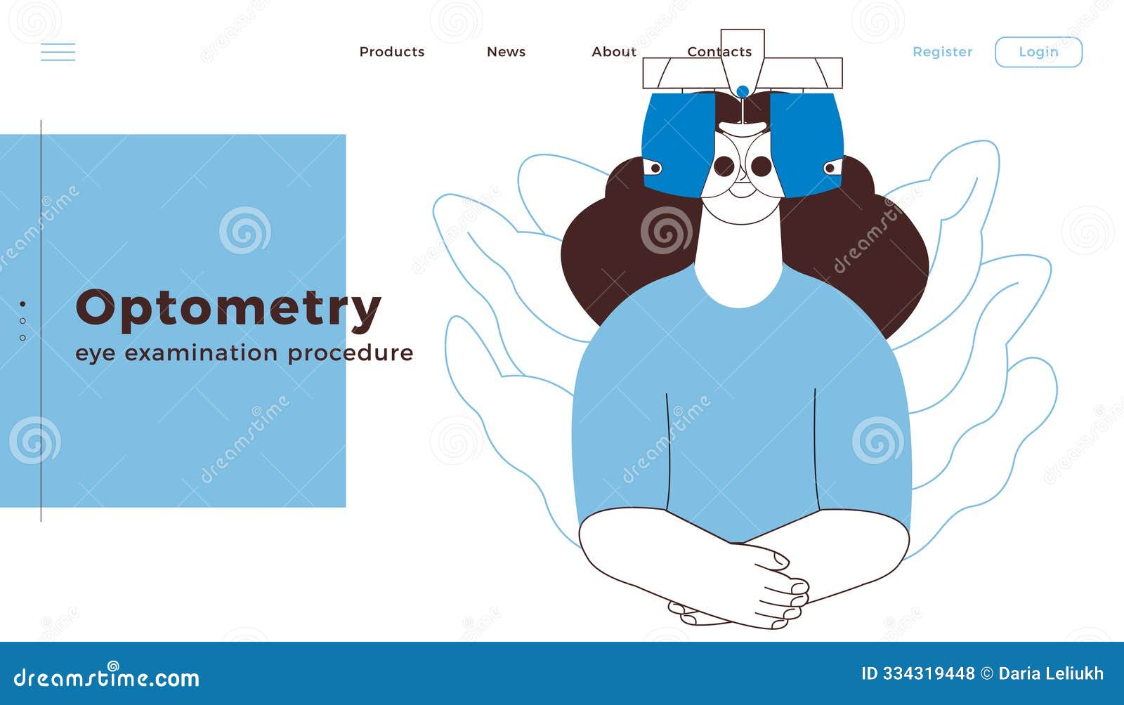 Optometry. Eye Test and Prescription Glasses. Female Perform Eye Test ...