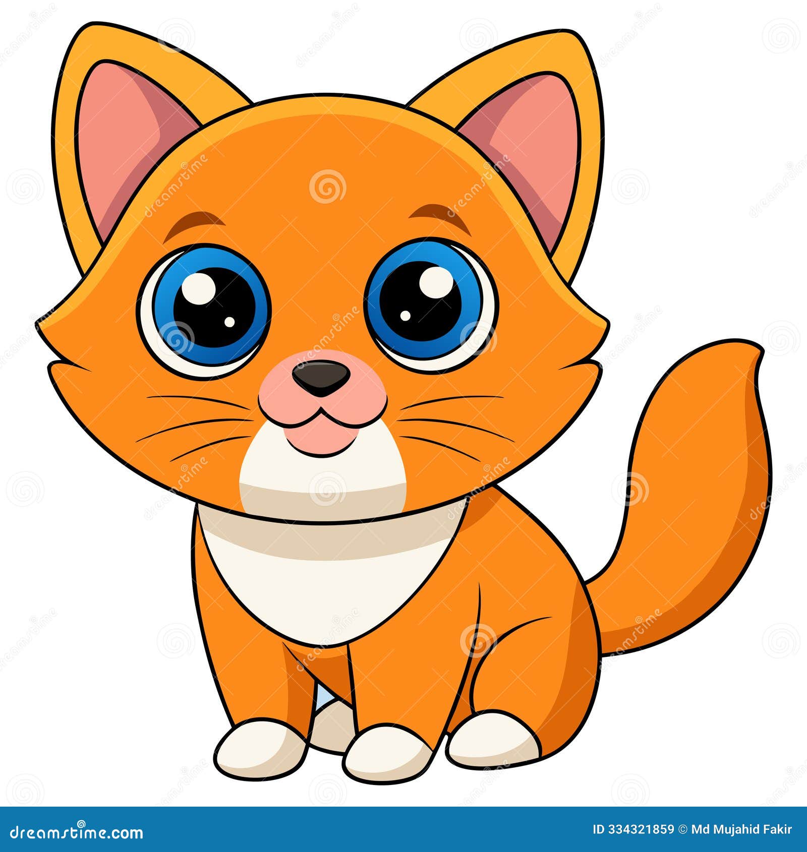 Baby Cat Icon and Vector Art Illustration Graphics Design. Stock Vector ...