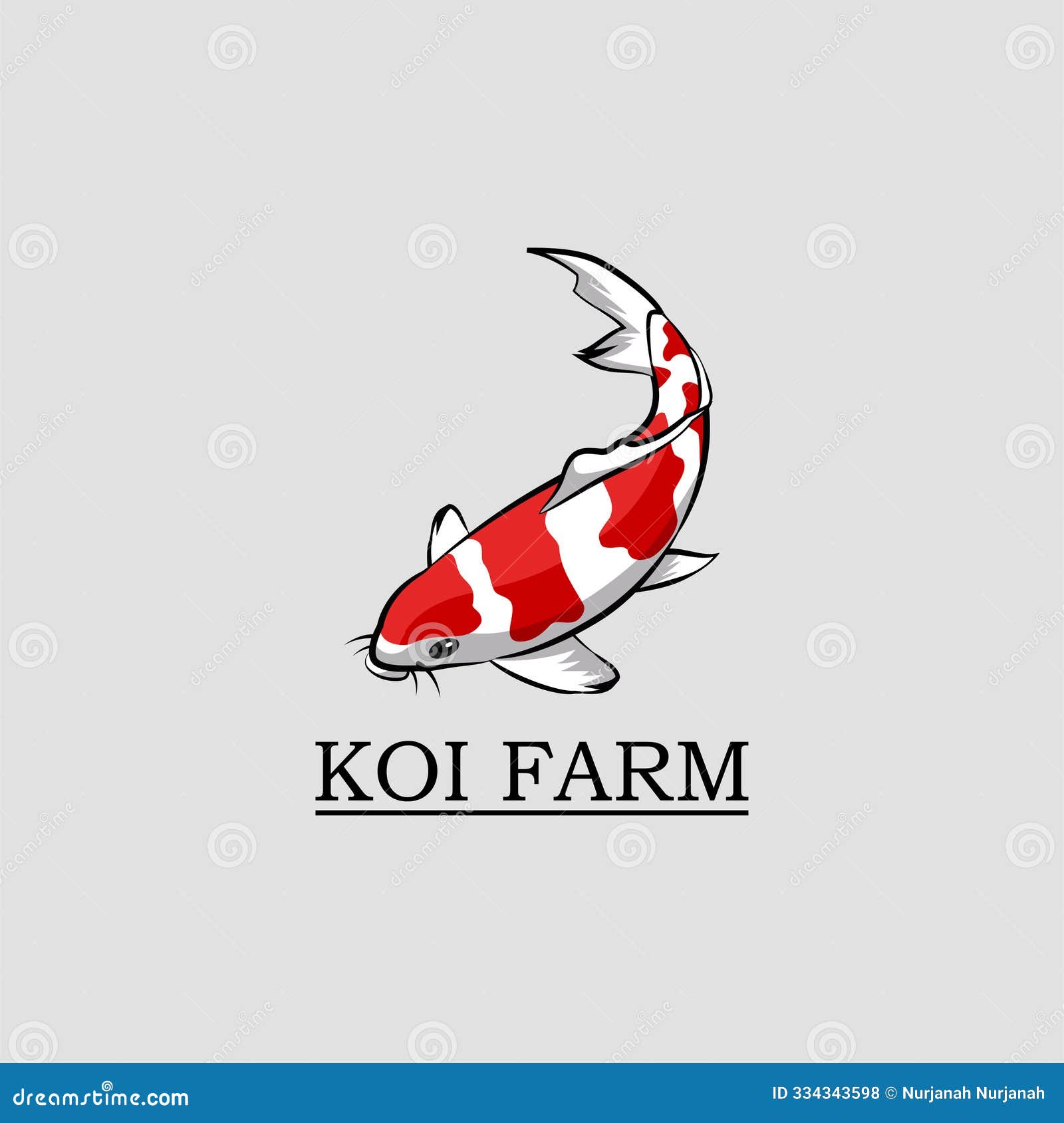 Koi Fish Logo Template. Creative Symbol of Koi Fish Stock Illustration ...
