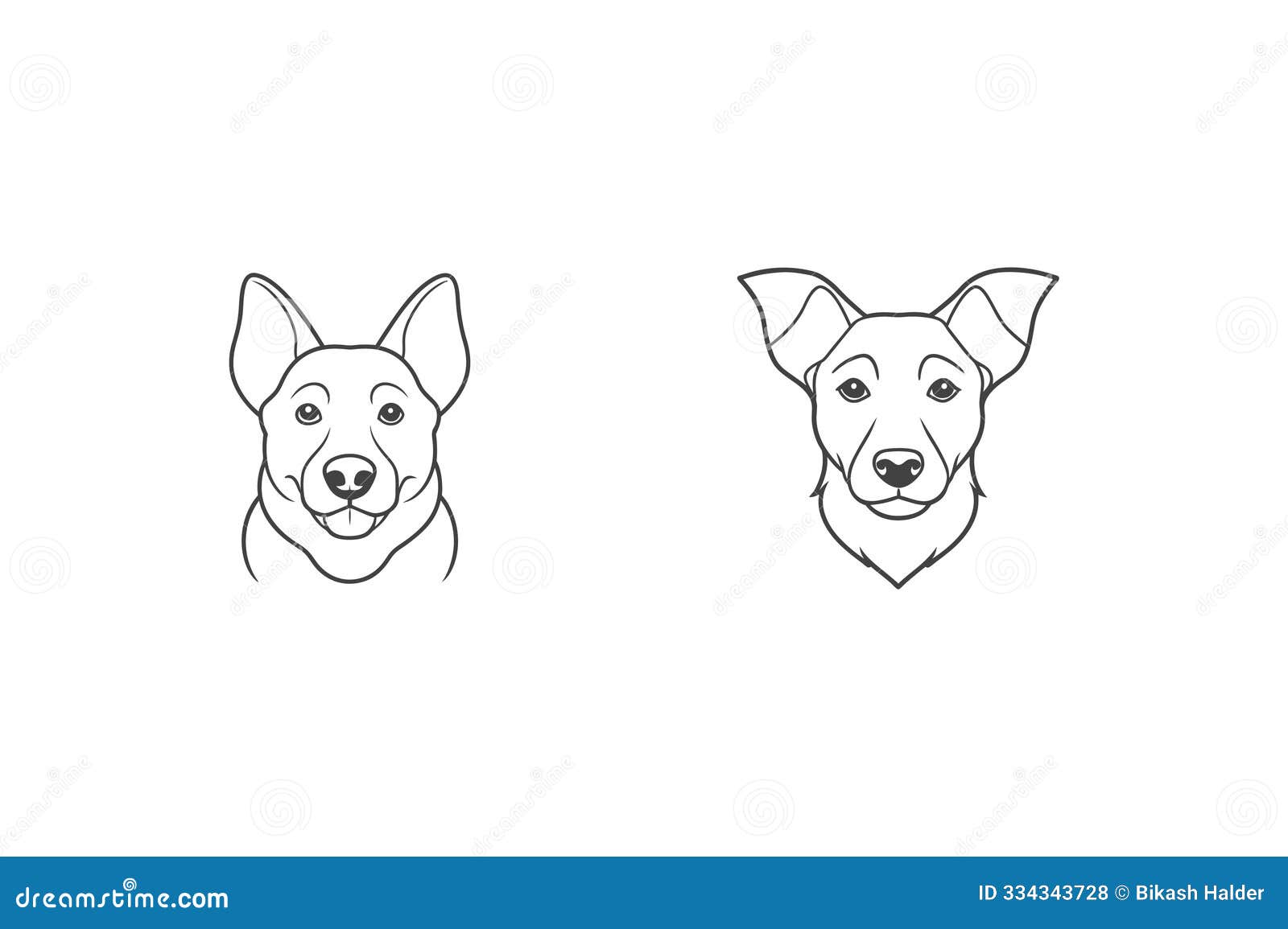 Abstract Dog Head Vector Design Stock Illustration - Illustration of ...