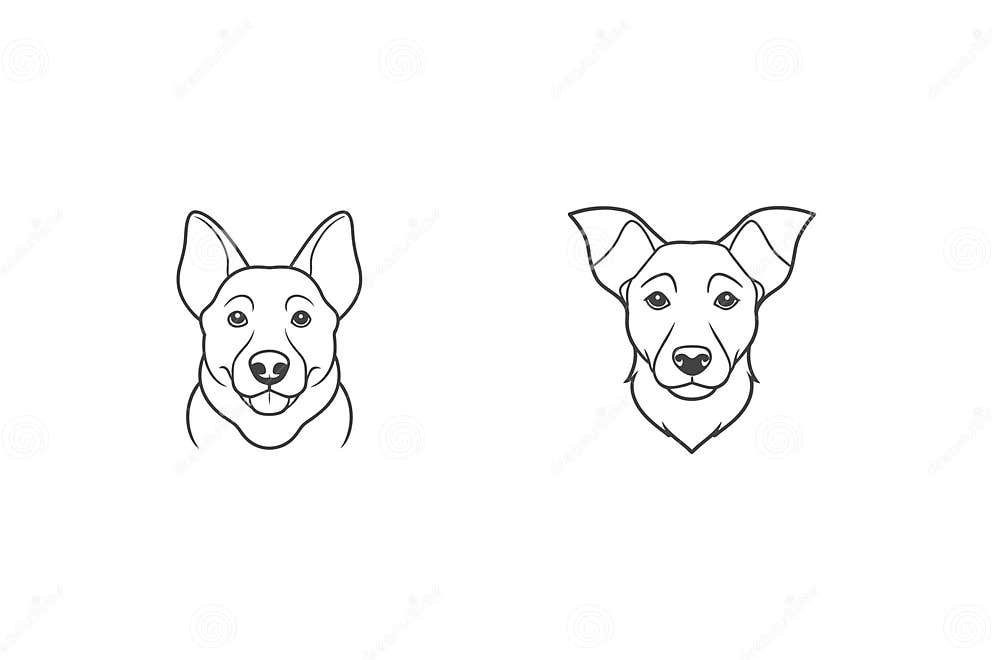 Abstract Dog Head Vector Design Stock Illustration - Illustration of ...