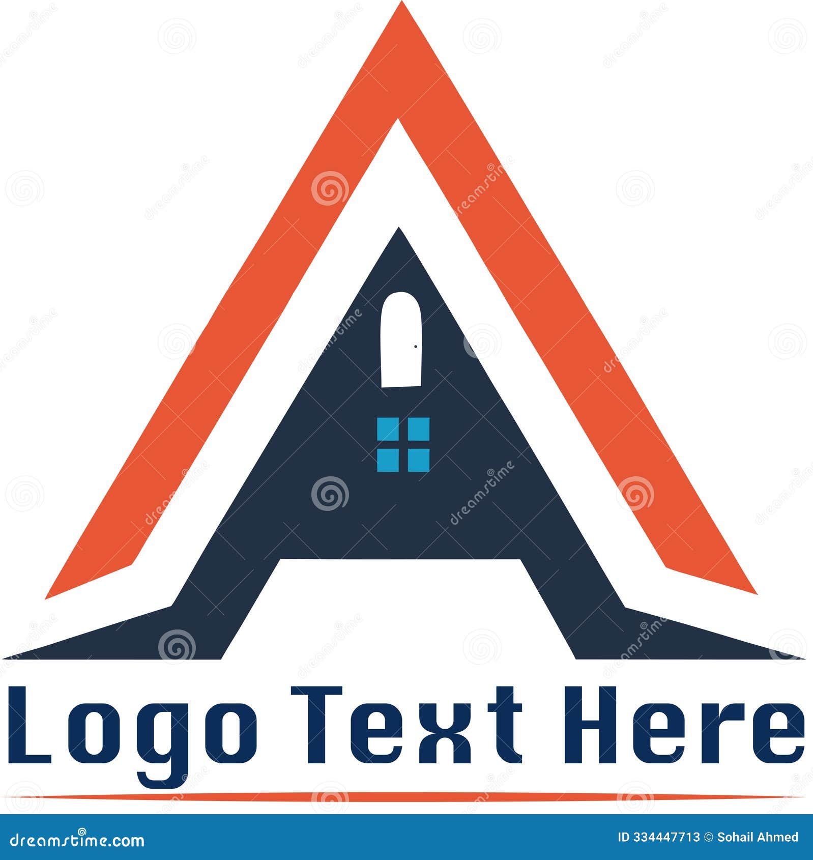 Modern a-Frame Real Estate Logo Design 01 Stock Illustration ...