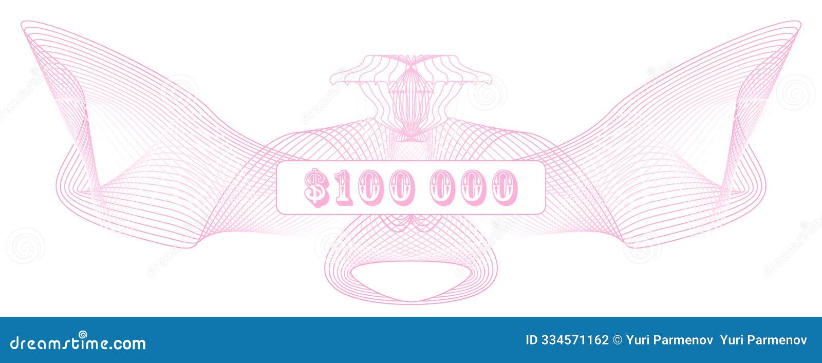 Eagle Watermark. Guilloche Wings Design Element. Certificate, Banknote ...