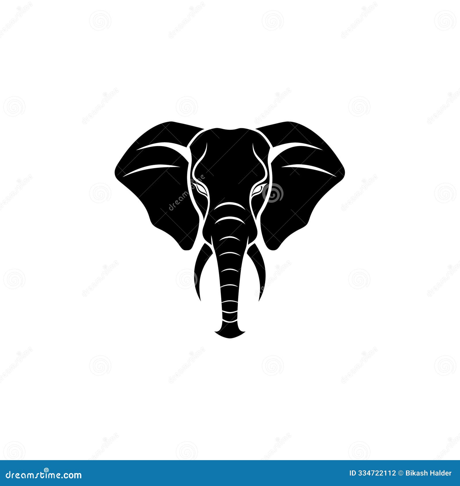 Elegant Bold Elephant Vector Illustration Stock Vector - Illustration ...