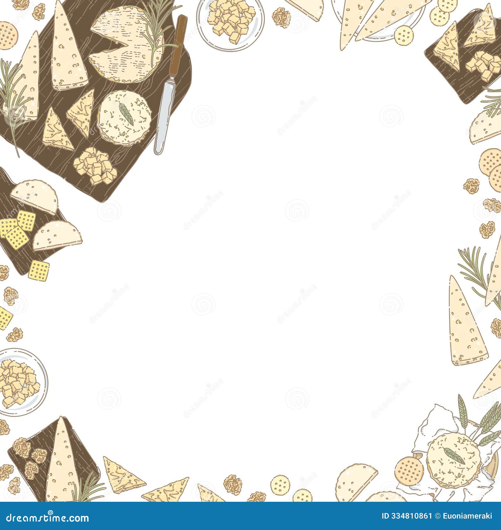 Series of Autumn Picnic Background in Hand Drawing Style for Fall ...