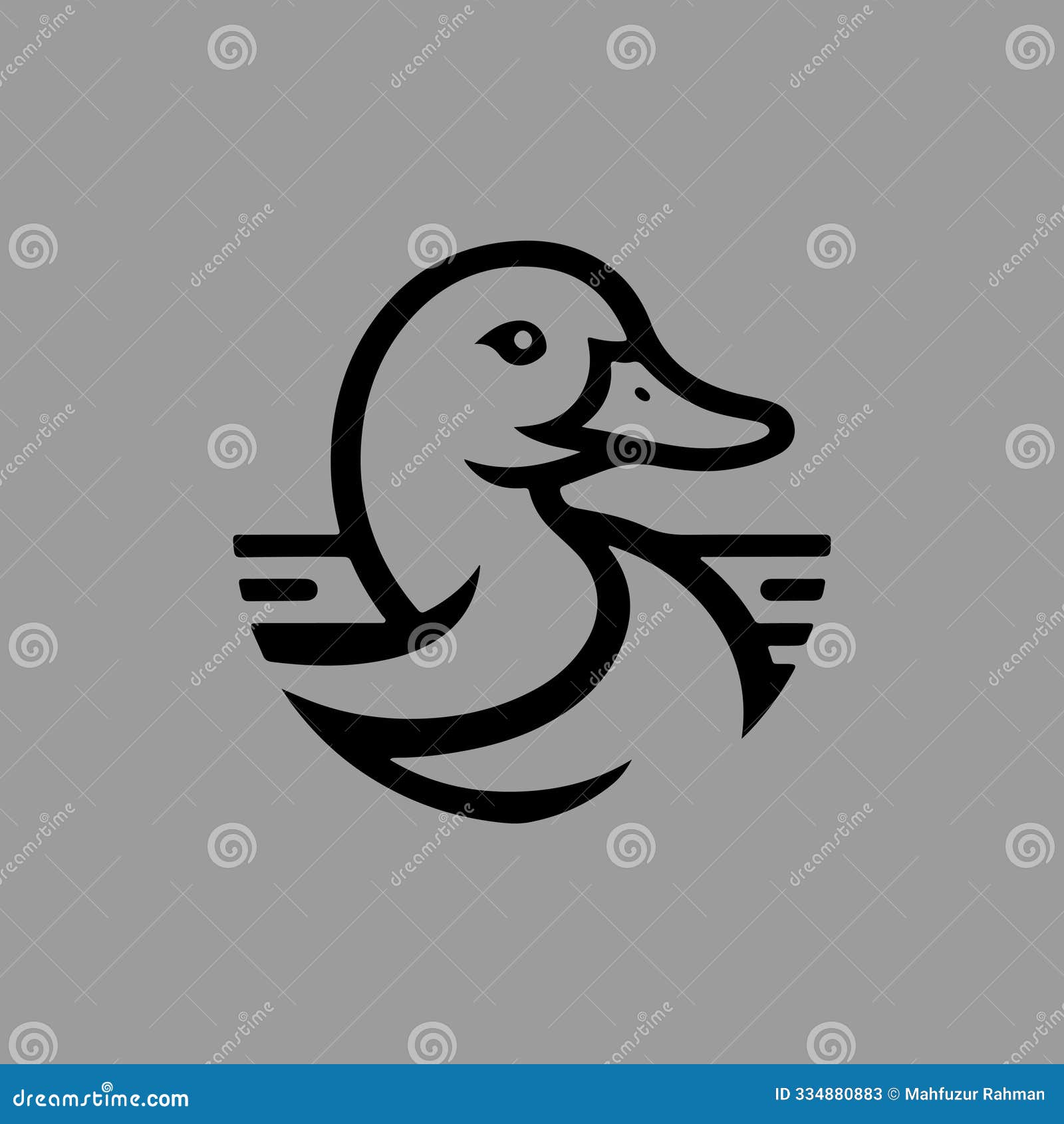Duck Head Creative Logo Design Vector Arts Stock Illustration ...