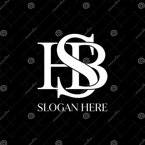 Letter Initial HSB Serif Font Cut Connect Big Small. Related To ...