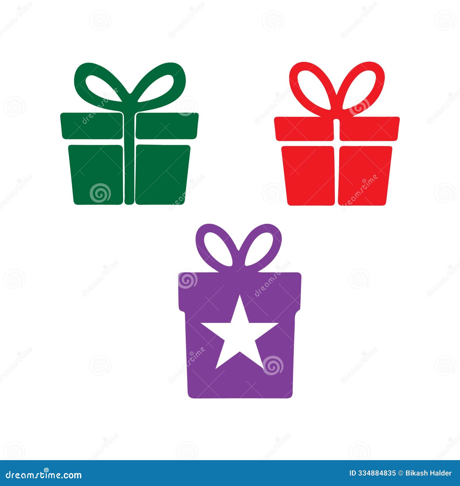 Colorful Gift Icons Vector Set Design Stock Illustration - Illustration ...