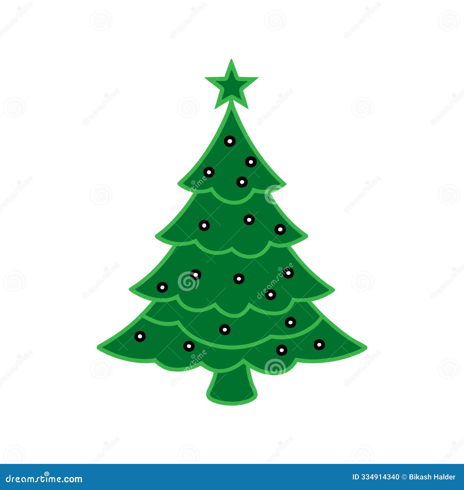 Elegant Holiday Christmas Tree Vector Art Stock Illustration ...
