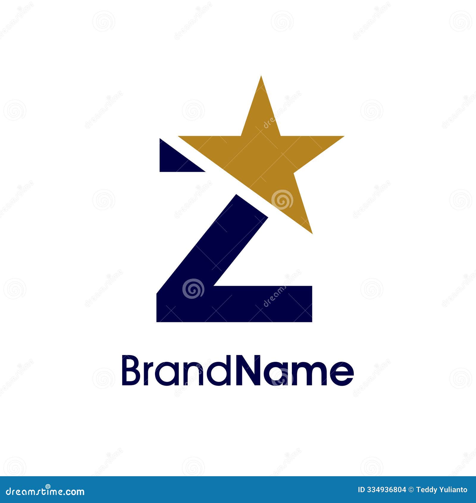 Simple and Minimalist Initial Z Star Logo Stock Illustration ...