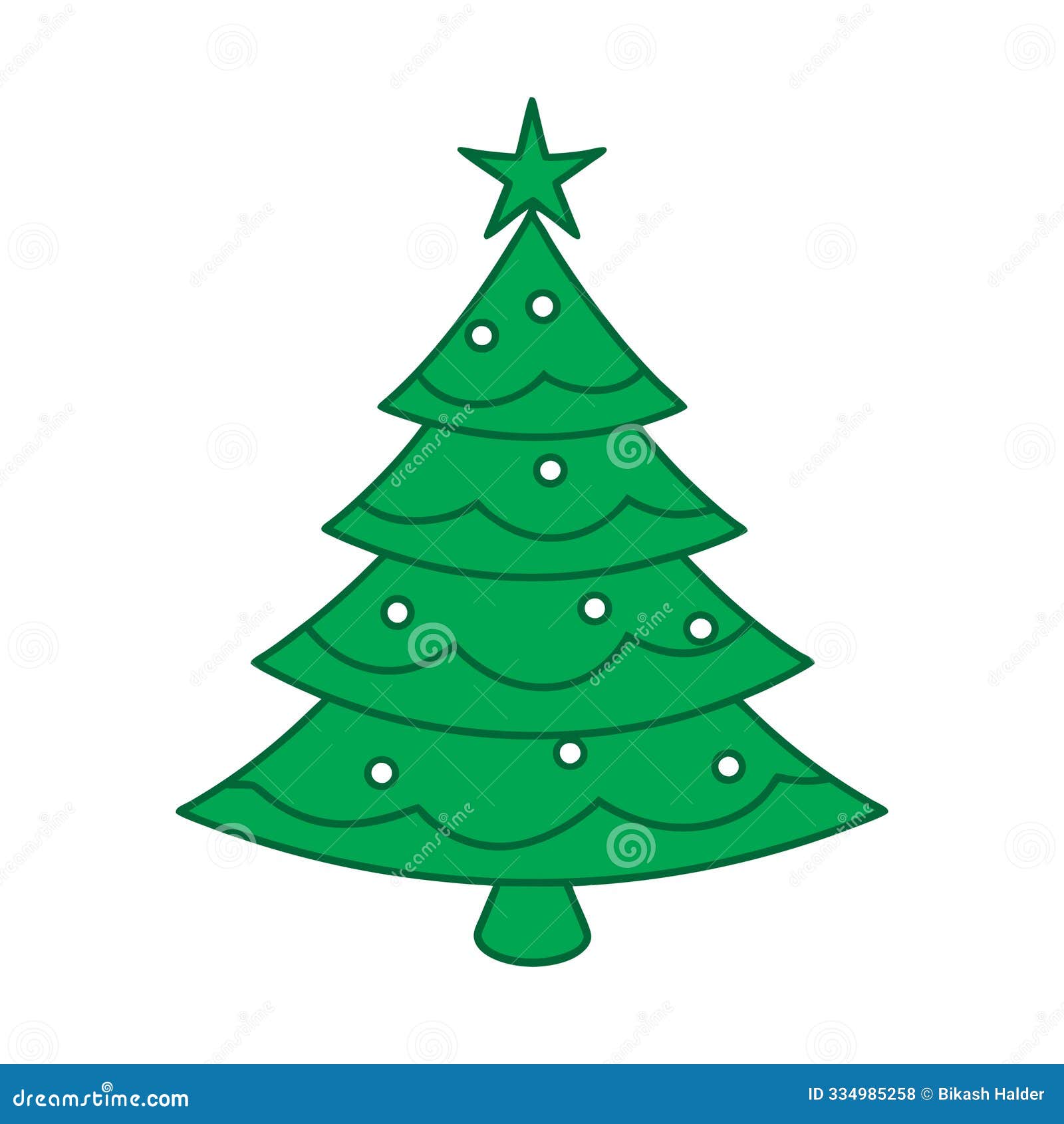 Elegant Holiday Christmas Tree Vector Art Stock Vector - Illustration ...