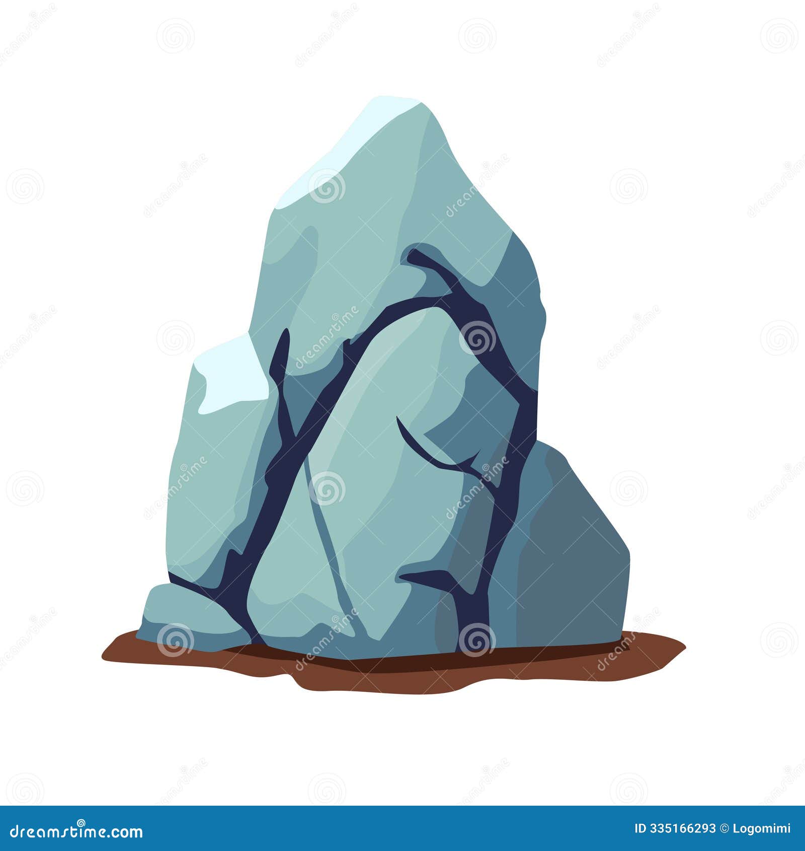 Rock Stone Vector Illustration Design Template Elements, Cartoon Rock ...