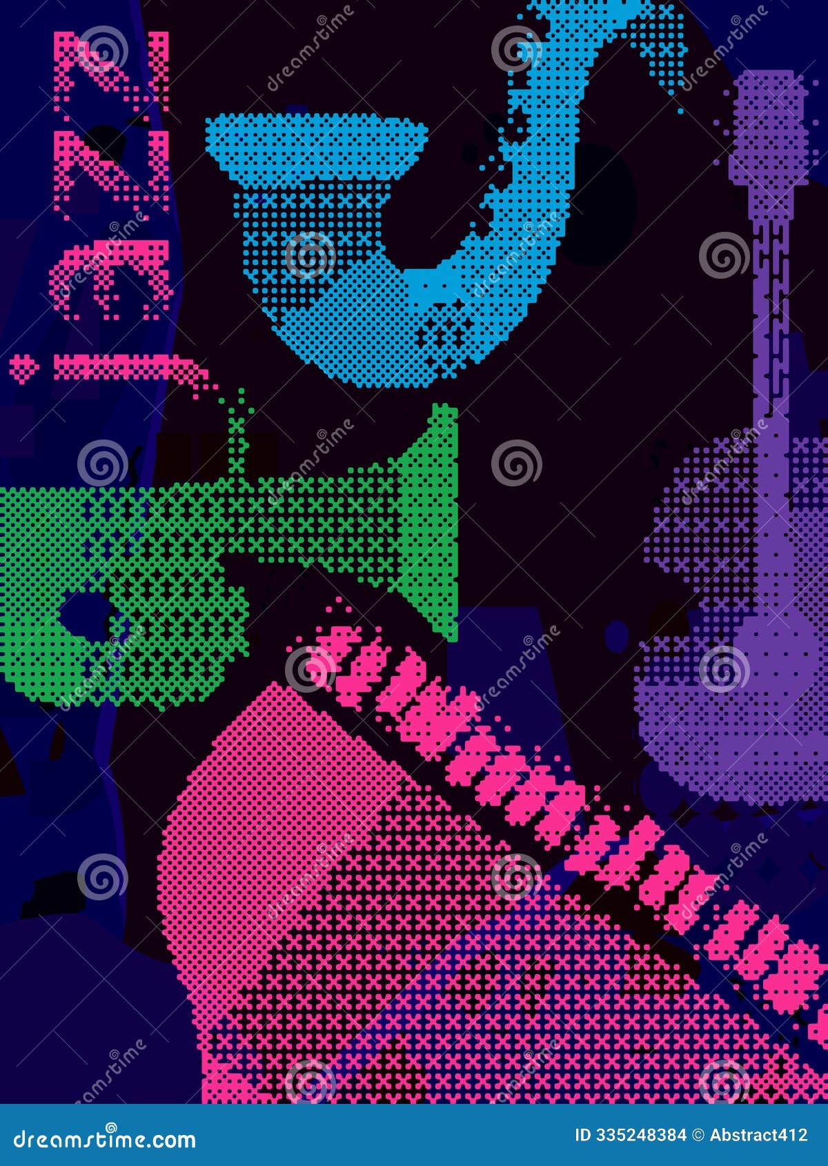 Musical Background, Play and Download Music Concept Stock Illustration ...