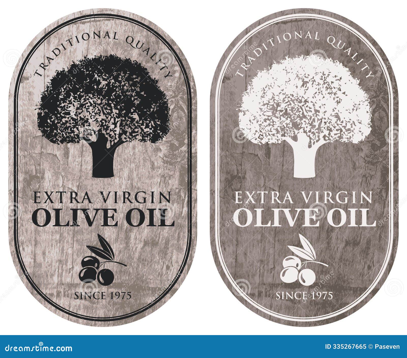 Labels with Wooden Texture for Olives or Olive Oil Stock Illustration ...