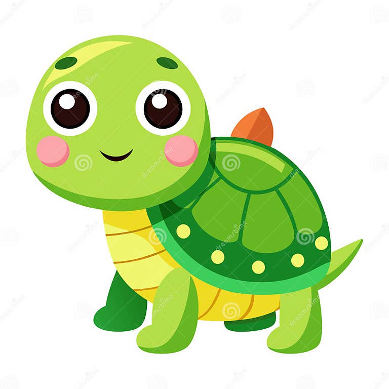 Print Turtle Clipart Vector Illustration Featuring Detailed and Cute ...