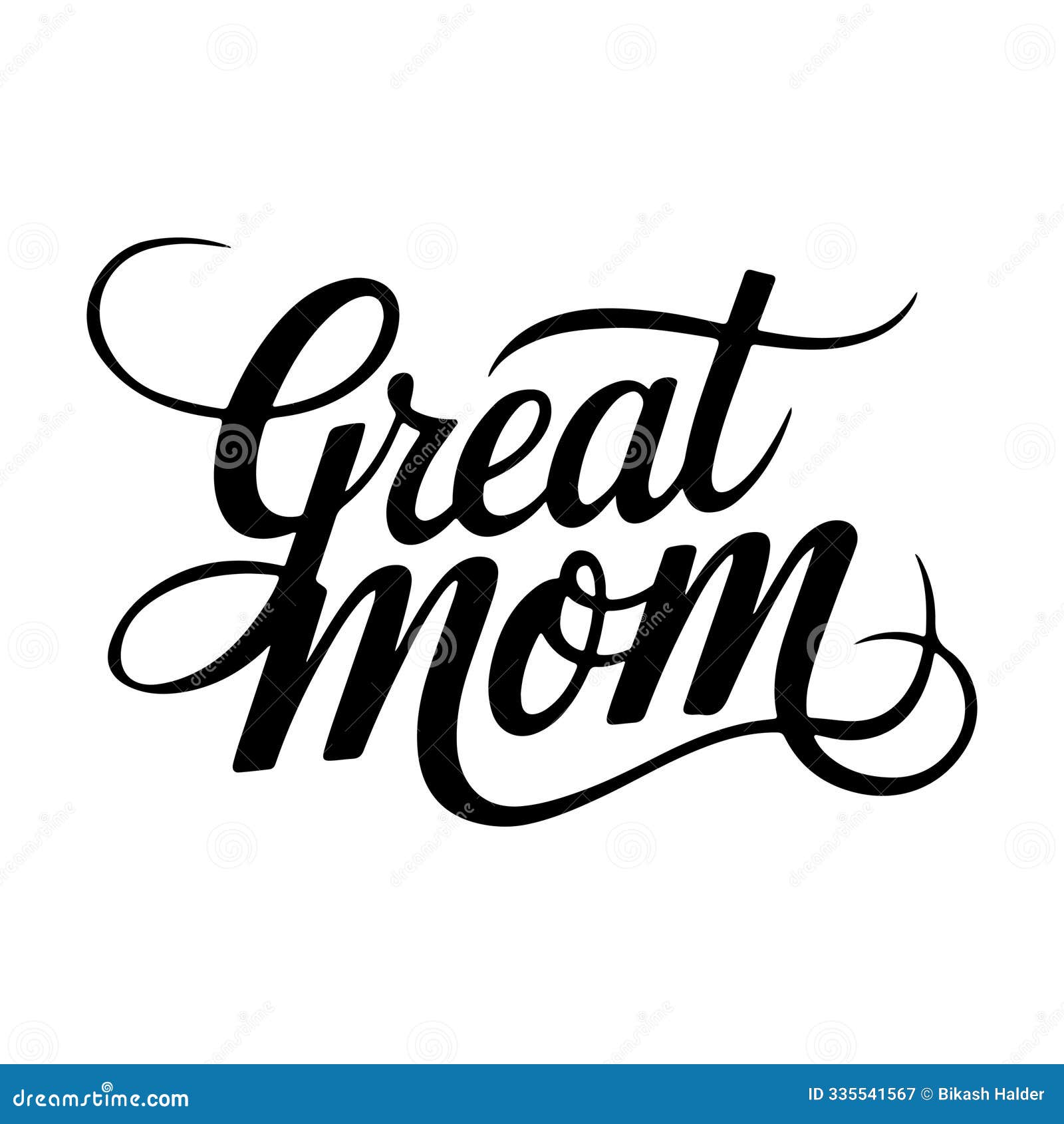 Great Mom Elegant Typography Vector Design Stock Vector - Illustration ...