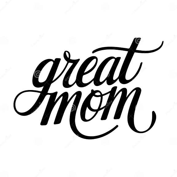 Great Mom Bold Typography Vector Design Stock Vector - Illustration of ...