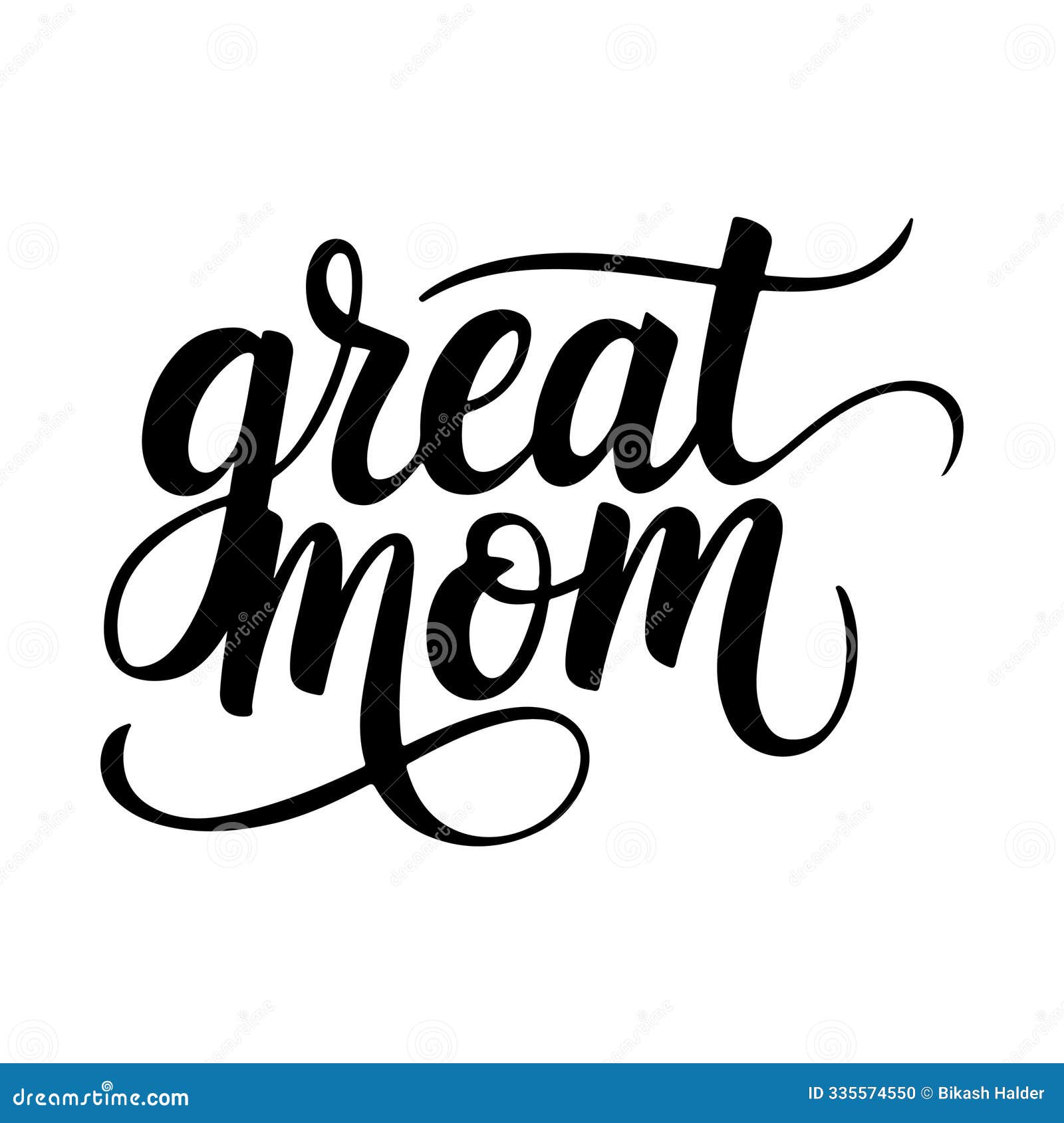 Great Mom Typography Vector Art Stock Vector - Illustration of ...