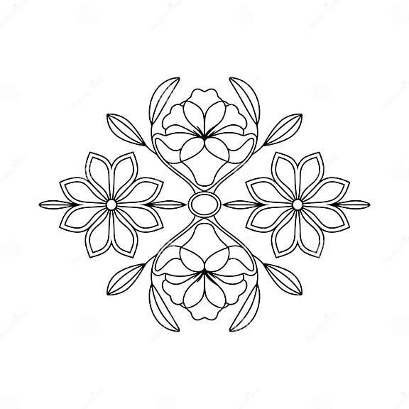 Vector Floral Pattern Icon Flowers for Design Pattern Icon Collection ...
