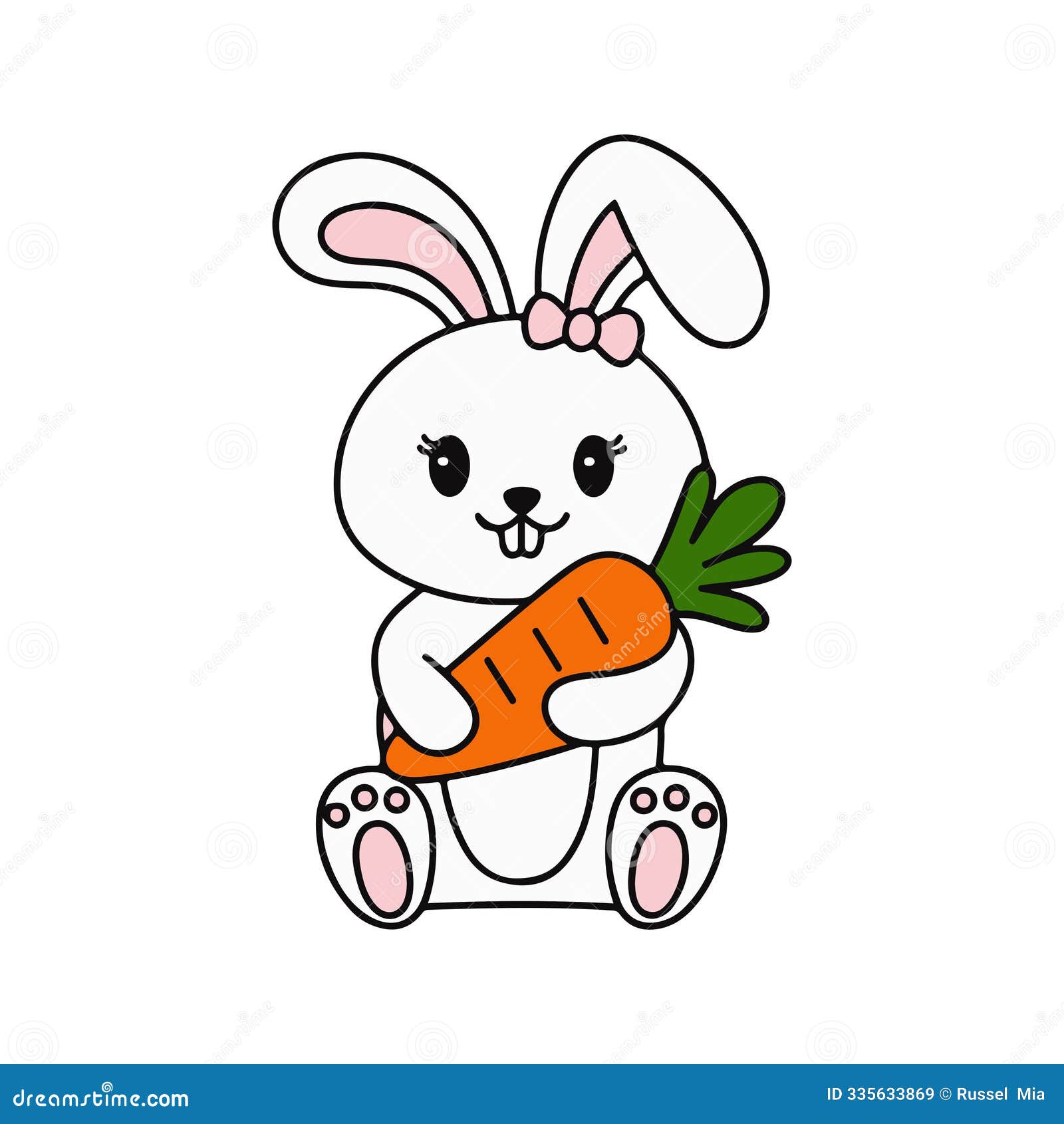 A Cute Baby Rabbit Clip Art Vector Illustration Stock Vector ...