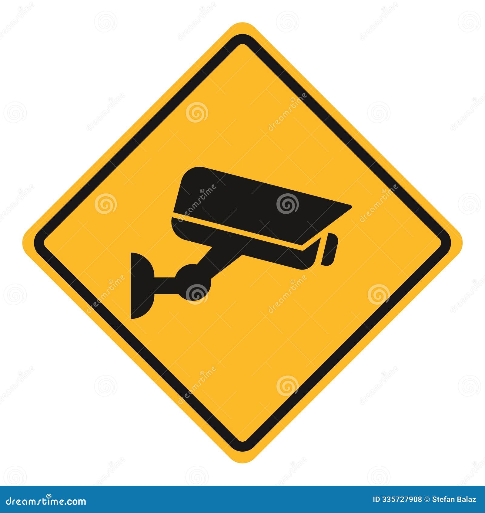 Security Camera Icon, Video Surveillance, Cctv Sign.Yellow Symbol ...