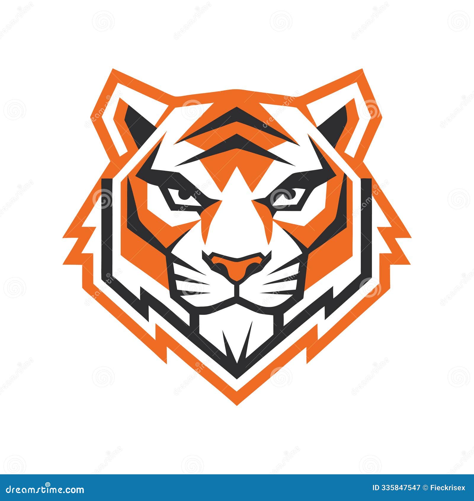 Minimalist Tiger Logo in Vector Art Stock Illustration - Illustration ...