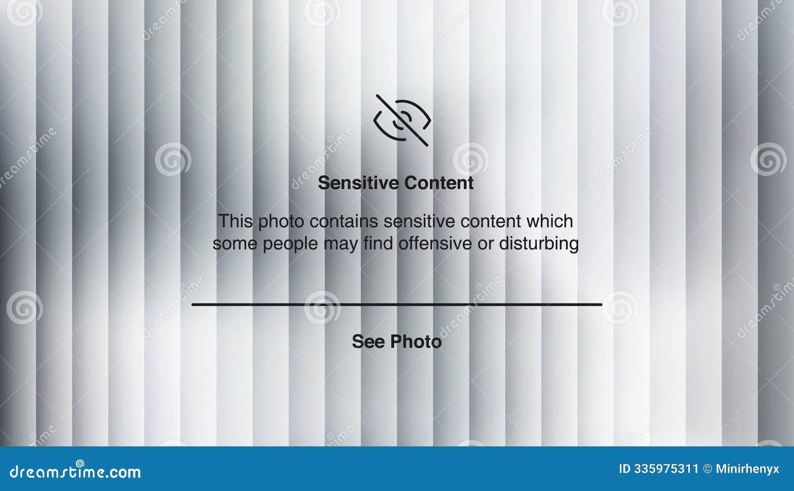 Sensitive Content Blurred Screen Cover Preview Template Stock ...