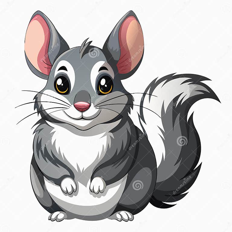 Print Handsome Chinchillas Clipart Vector Illustration with Detailed ...