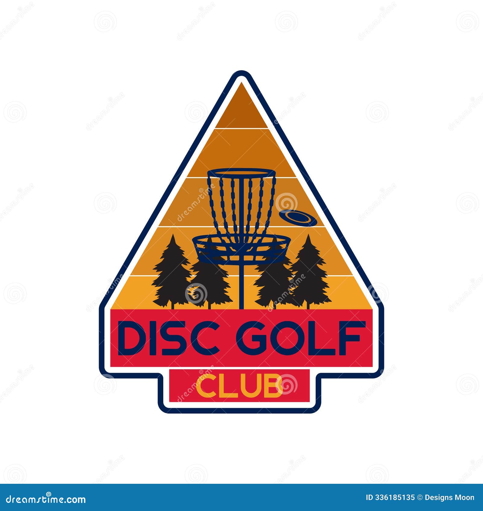 Disc Golf Log and T Shirt Design Stock Illustration - Illustration of ...