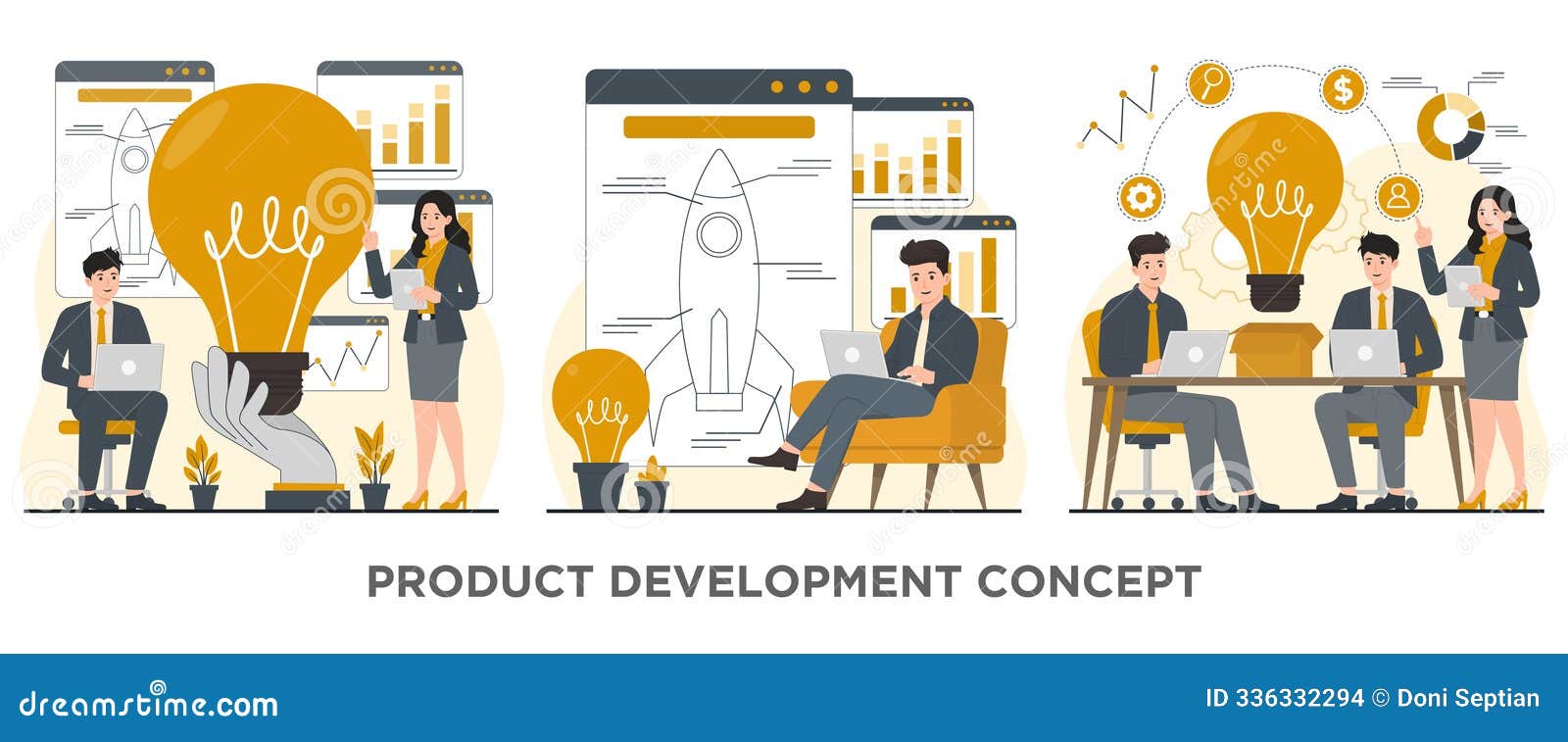 Product Development Concept Brainstorming, New Product, Teamwork ...