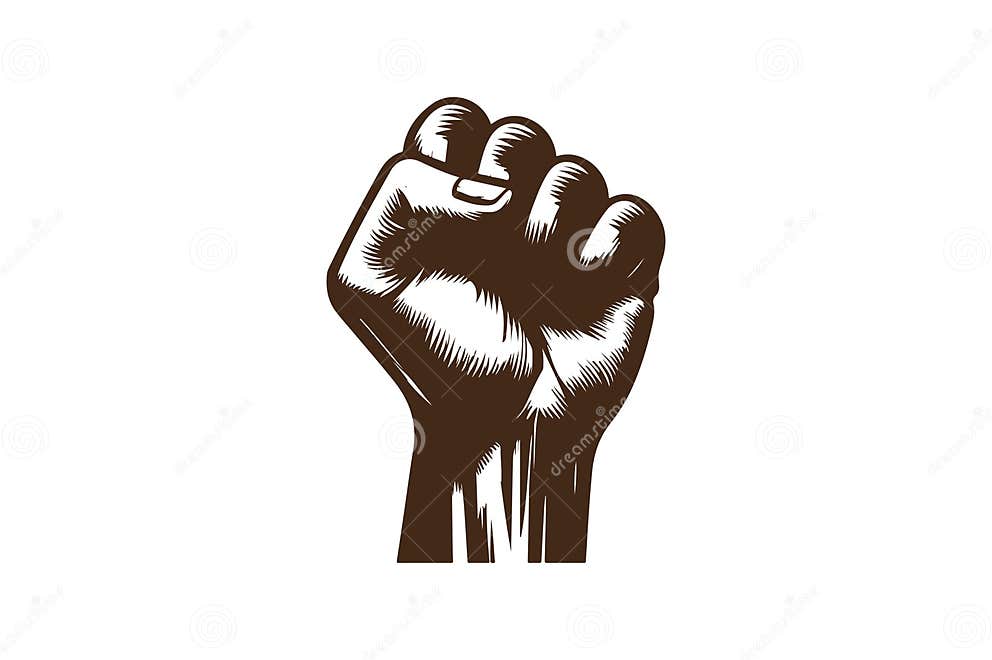 Fisted Hand Silhouette Vector Eps Stock Illustration - Illustration of vector, digital: 336367481