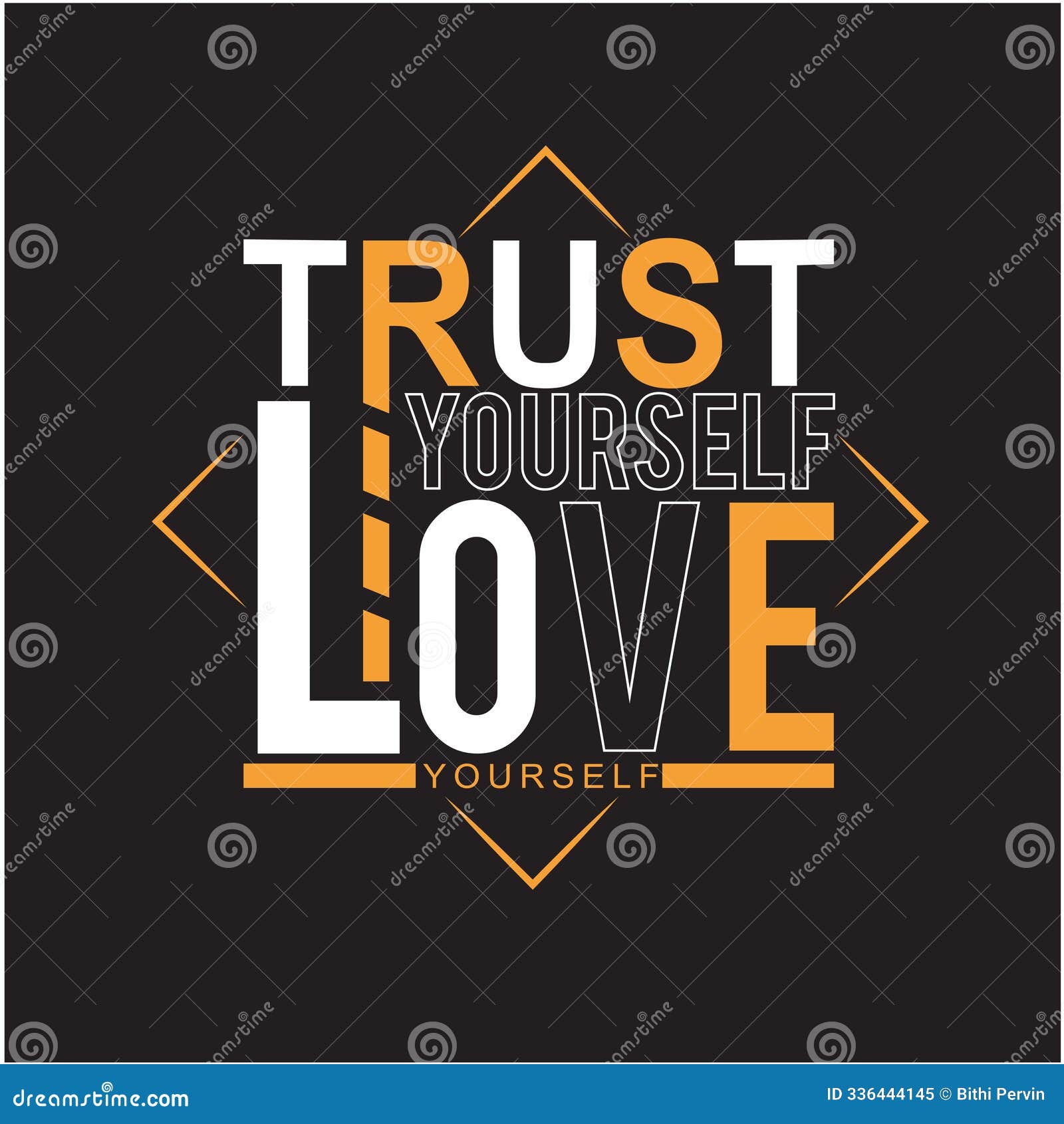 Motivational Typography Design Stock Illustration - Illustration of ...