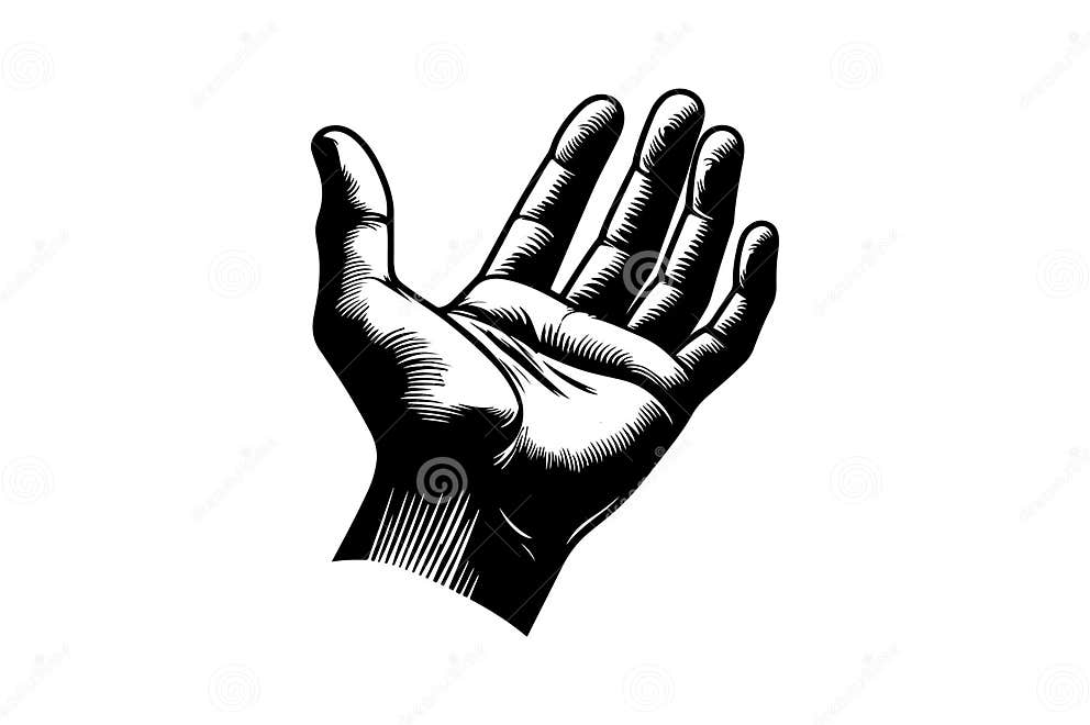 Left Hand Silhouette Vector Eps Stock Vector - Illustration of clipart ...