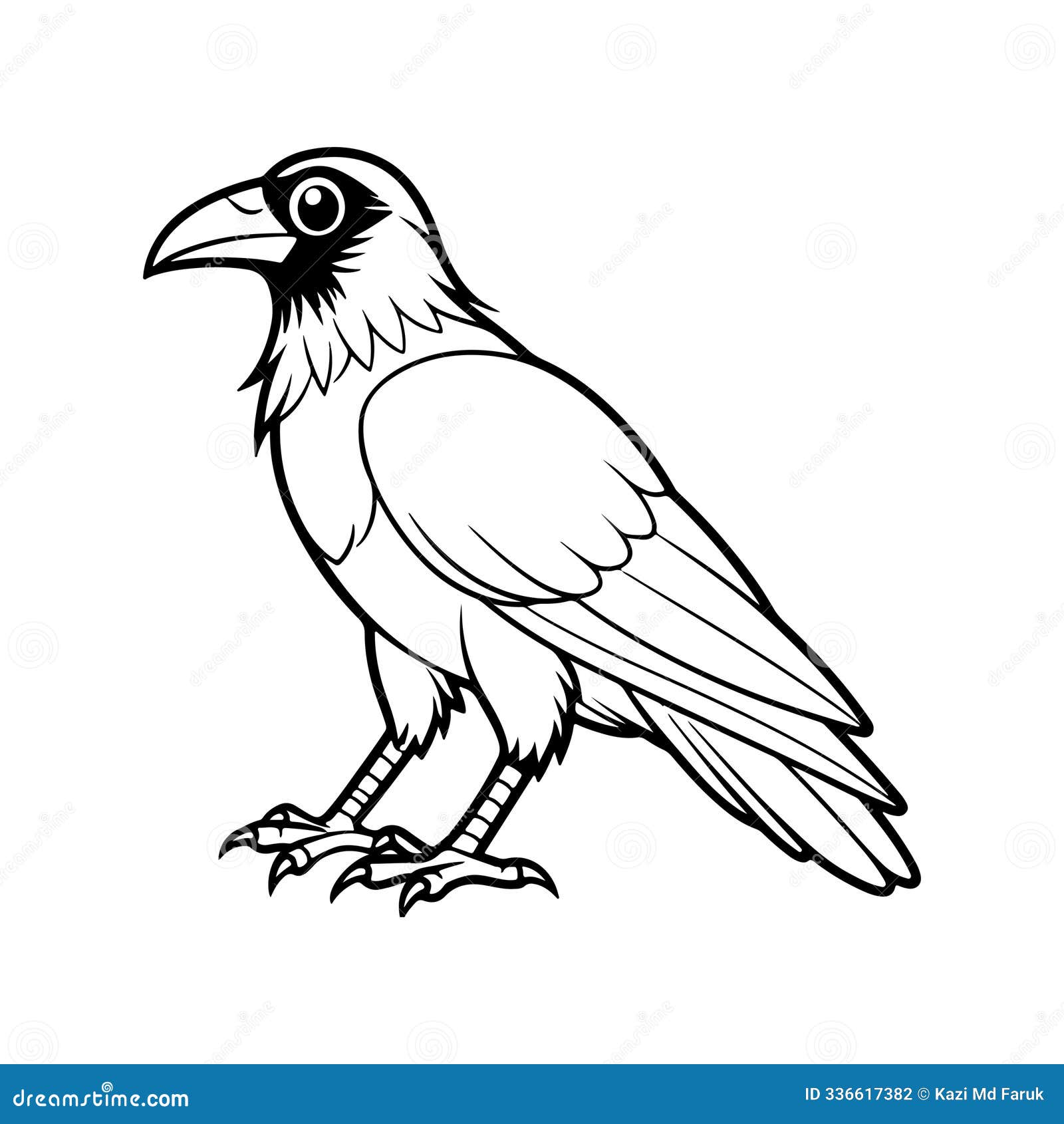 Geometric Crow: Vector Line Art Design Stock Illustration ...