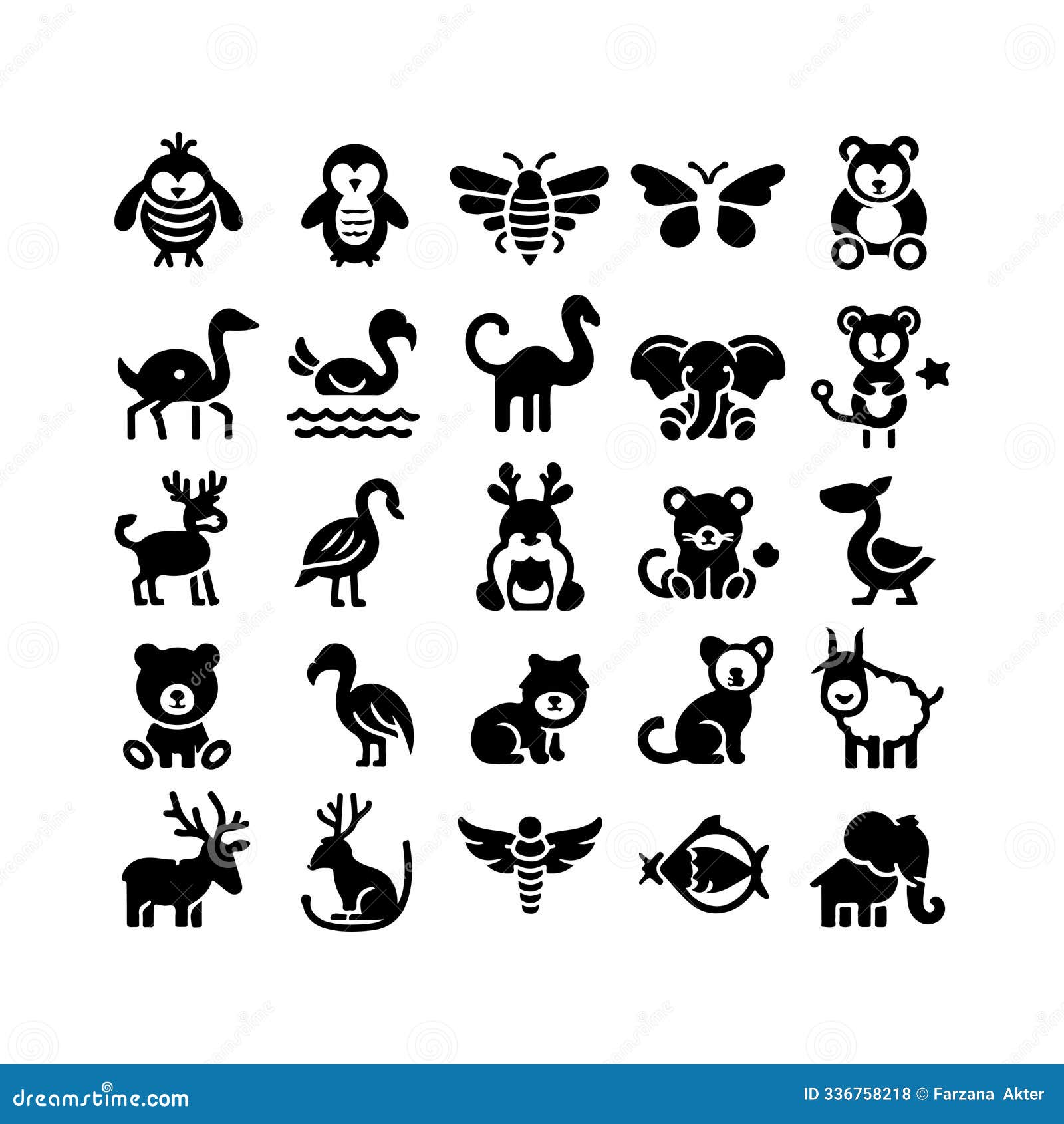 Simple Animals Icon Logo Vector Art Stock Vector - Illustration of ...