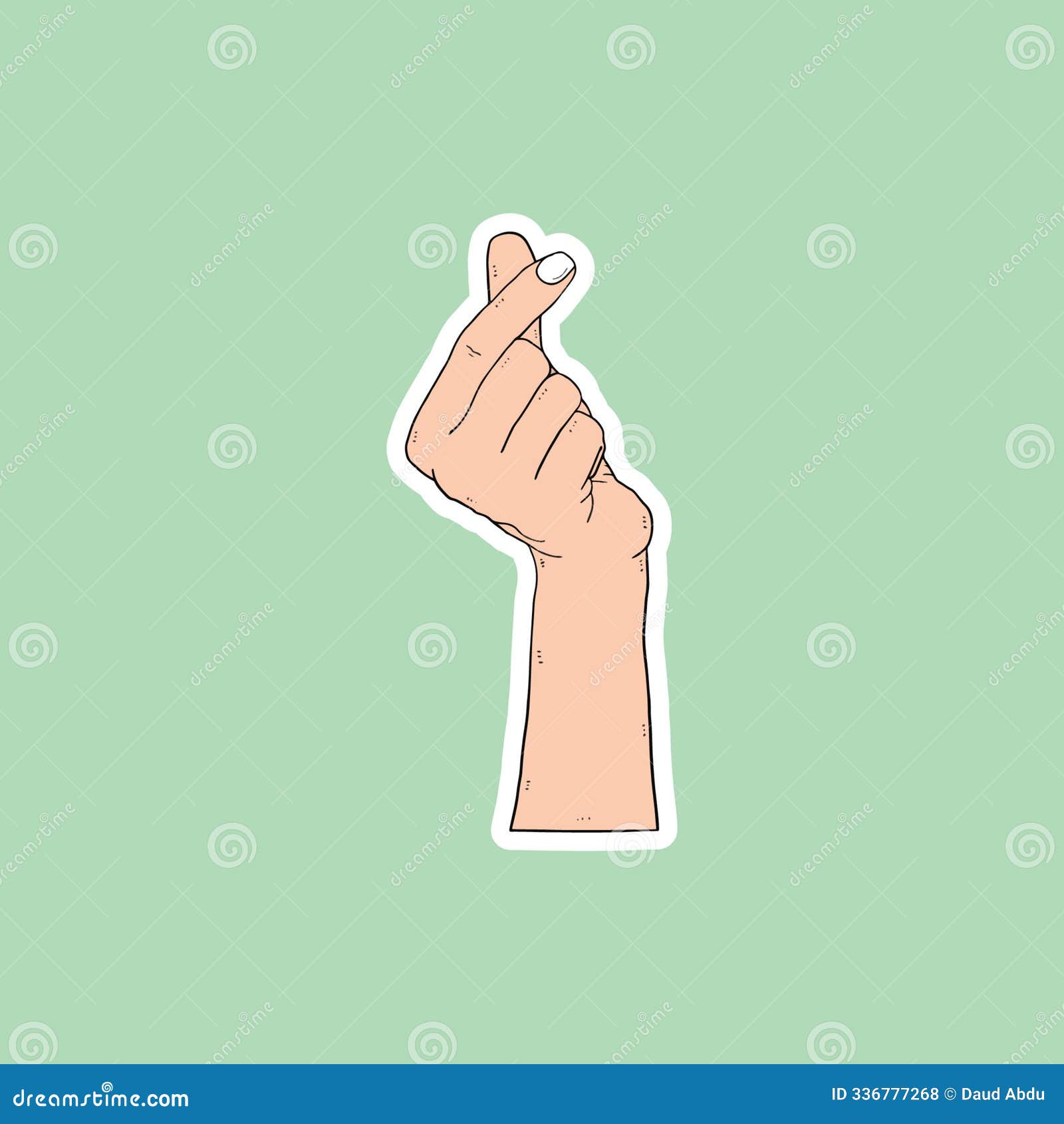 Hand and Thumb with Index Finger Together Stock Illustration ...